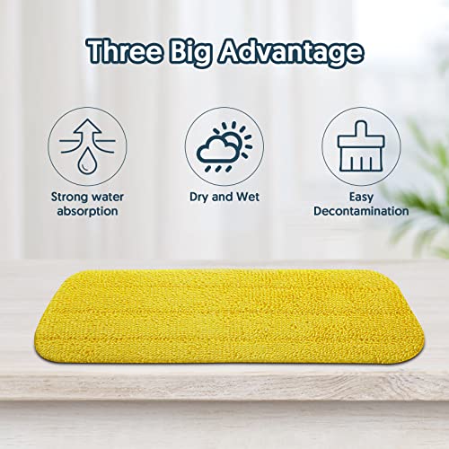 Spray Mops Heads Pads Compatible with Swiffer PowerMop - MEXERRIS Floor Mop Heads Replacement Microfiber Mop Pads Refills Reusable Mop Pads Compatible with Swiffer Power Mop All Spray Wet Mops, 7 Pcs