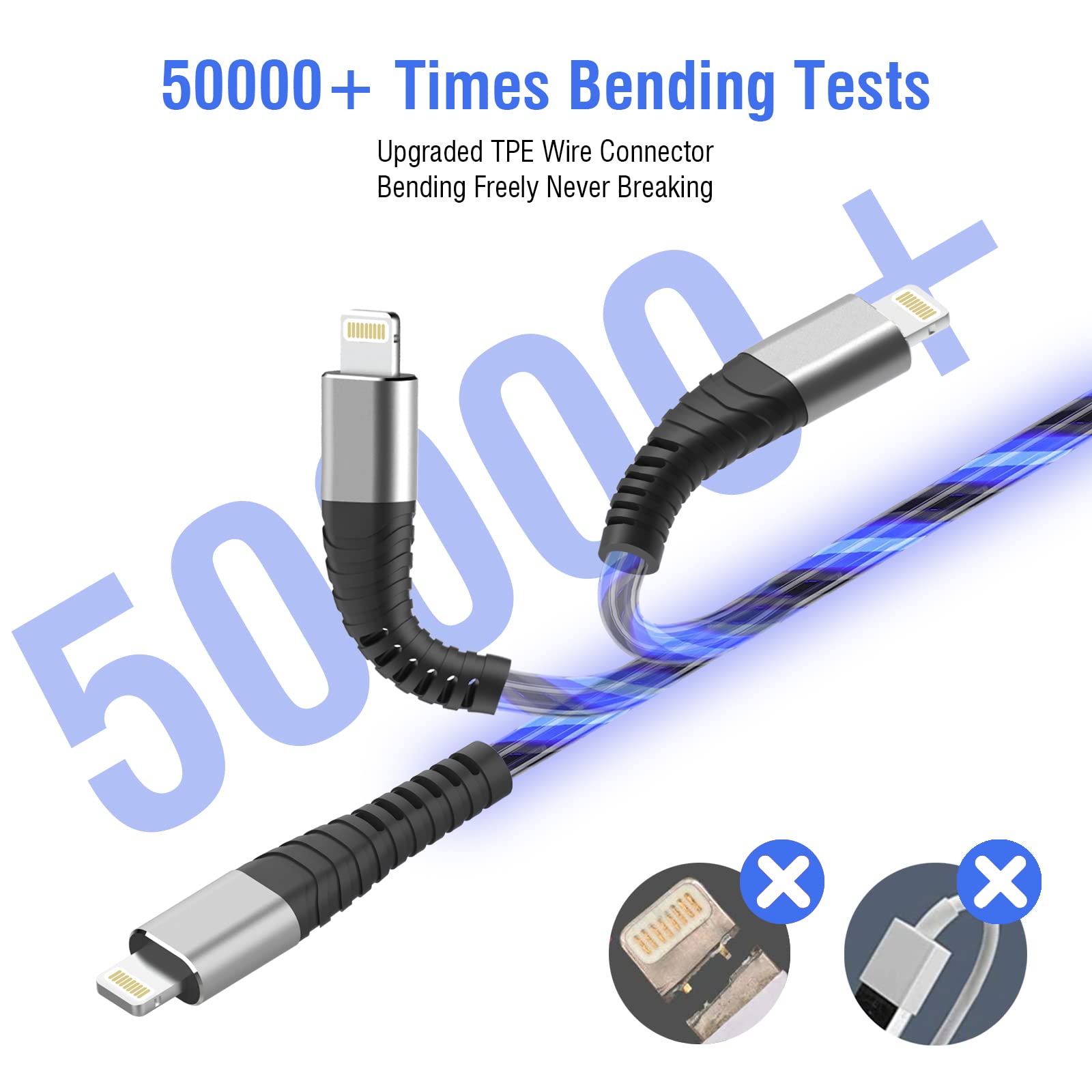 Oliomp Lightning Cable iPhone Charger MFi Certified 3ft Long iPhone Charger Cord, Apple Chargers for iPhone 13 12 Pro Max 11 Pro Xr Xs Max XR 8 Plus iPad Pro Mini More