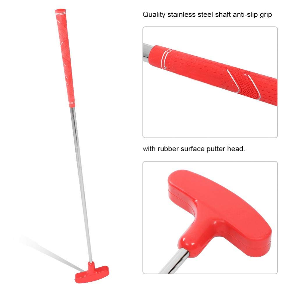 Golf Putter Clubs, Two-Way Red Mini Putter, for Kids Schools Party Games and Birthdays(red)