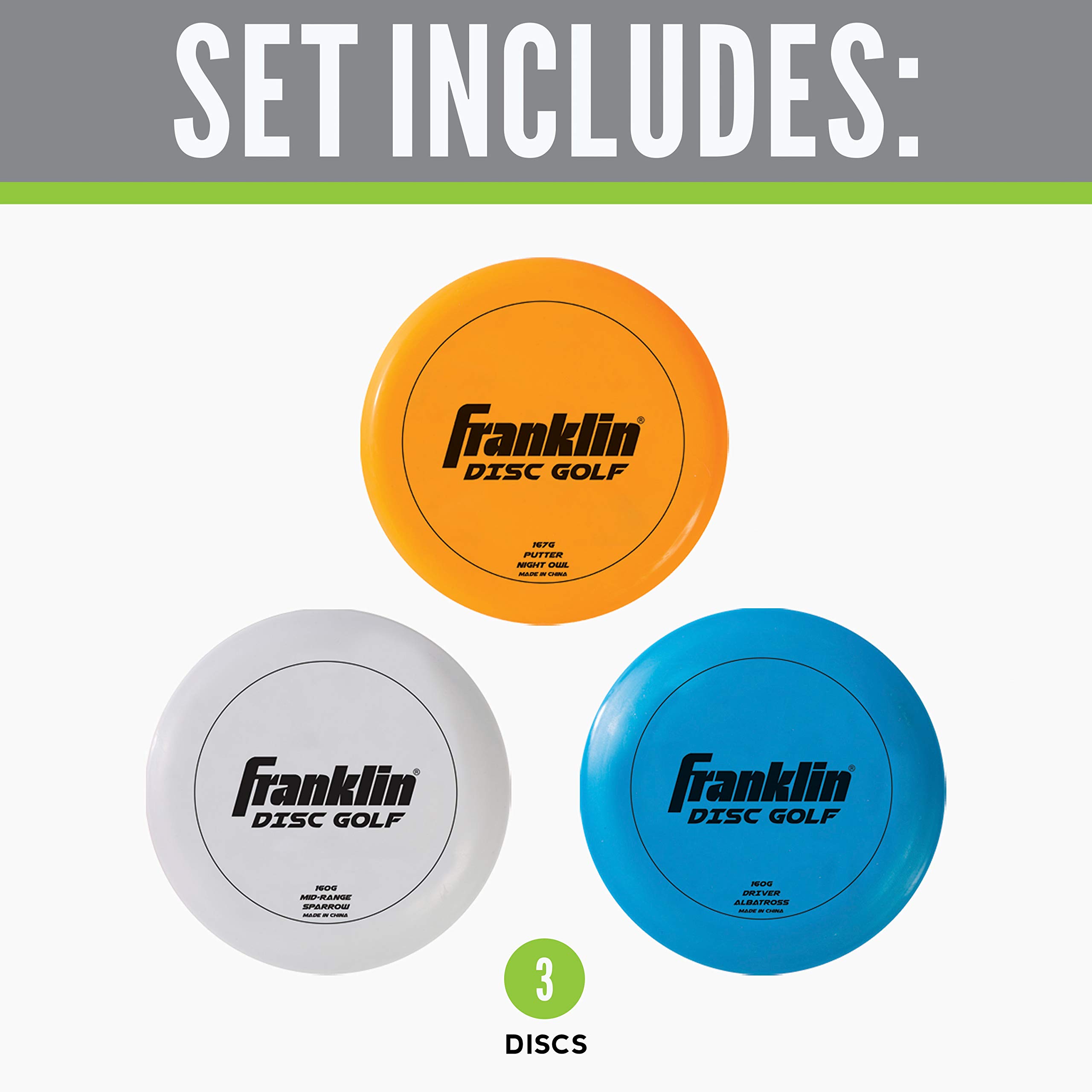 Franklin Sports Disc Golf 3 Pack