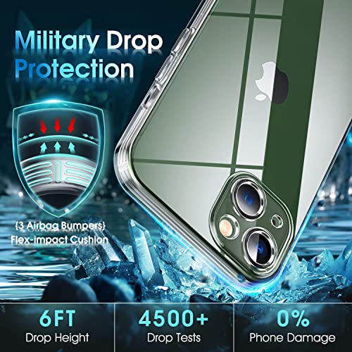 Supdeal Crystal Clear Case for iPhone 13 Mini, [Not Yellowing] [Camera Protection] [Military Grade Drop Tested] Transparent Shockproof Protective Phone Case Soft Silicone Slim Cover, 5.4", Transparent