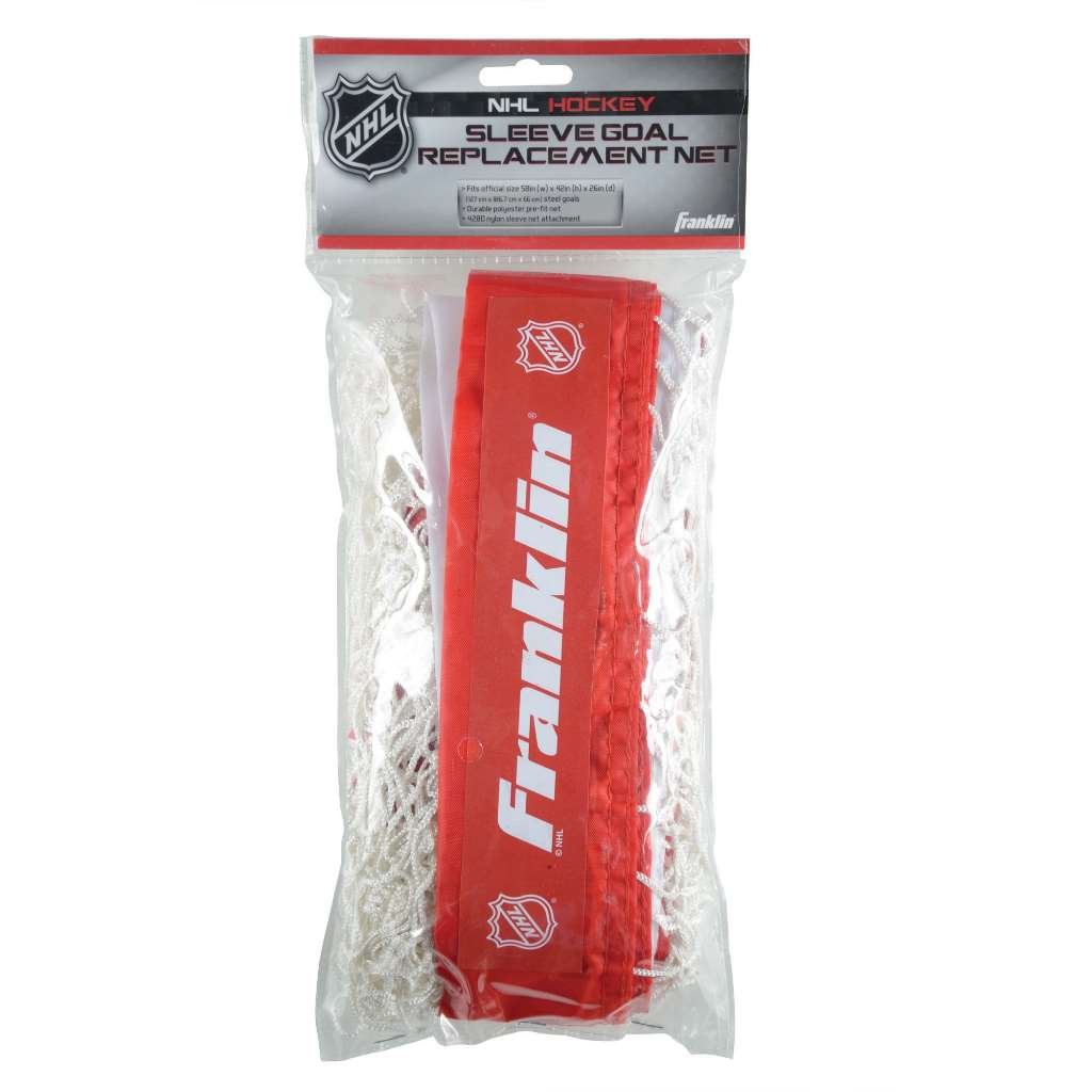 Franklin Sports NHL Hockey Goal Replacement Net - 50" Junior Size Goal Replacement Netting - Outdoor Street Hockey Goal Net - Easy Attach Youth Size Net - 50" x 42" x 26",White