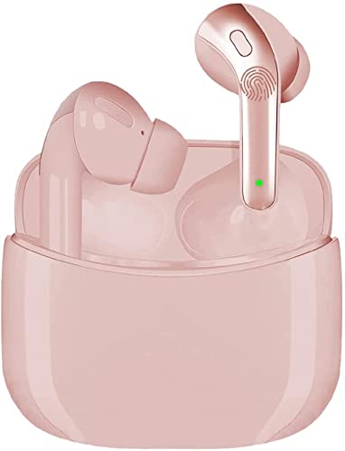 Wireless Earbuds,IPX5 Waterproof Bluetooth Earbuds Stereo Earphone, Bluetooth 5.0 in-Ear Earbuds with Wireless Bluetooth Headphone 30H Playtime, for iPhone/Android (Pink)