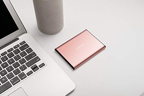 Maxone 320GB Ultra Slim Portable External Hard Drive HDD USB 3.0 for PC, Mac, Laptop, PS4, Xbox one - Rose Pink