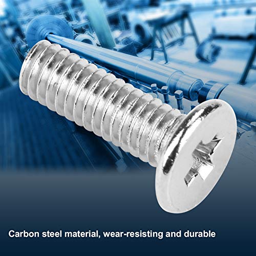 M2.5 Screws Laptop Screws Computer Screws Assortment Kit 100pcs M2.5 Carbon Steel Machine Screw Flat Head Screws Machinery Repair Parts(M2.5 * 12 * 5)