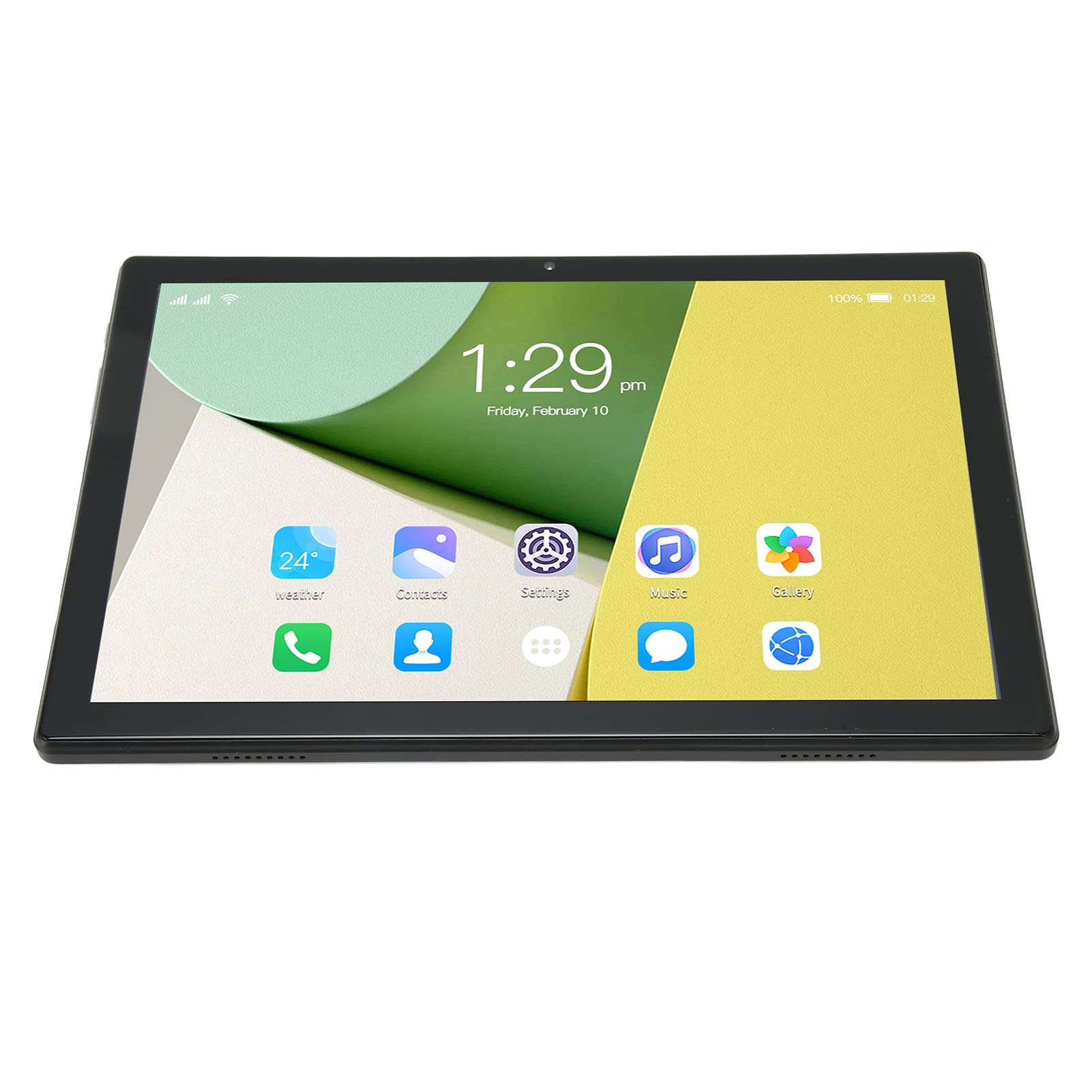 HEEPDD 10.1 Inch Tablet, Black Black Tablet 100-240V Octa Core Processor Supports Fast Charging for Reading for Android 12 (US Plug)