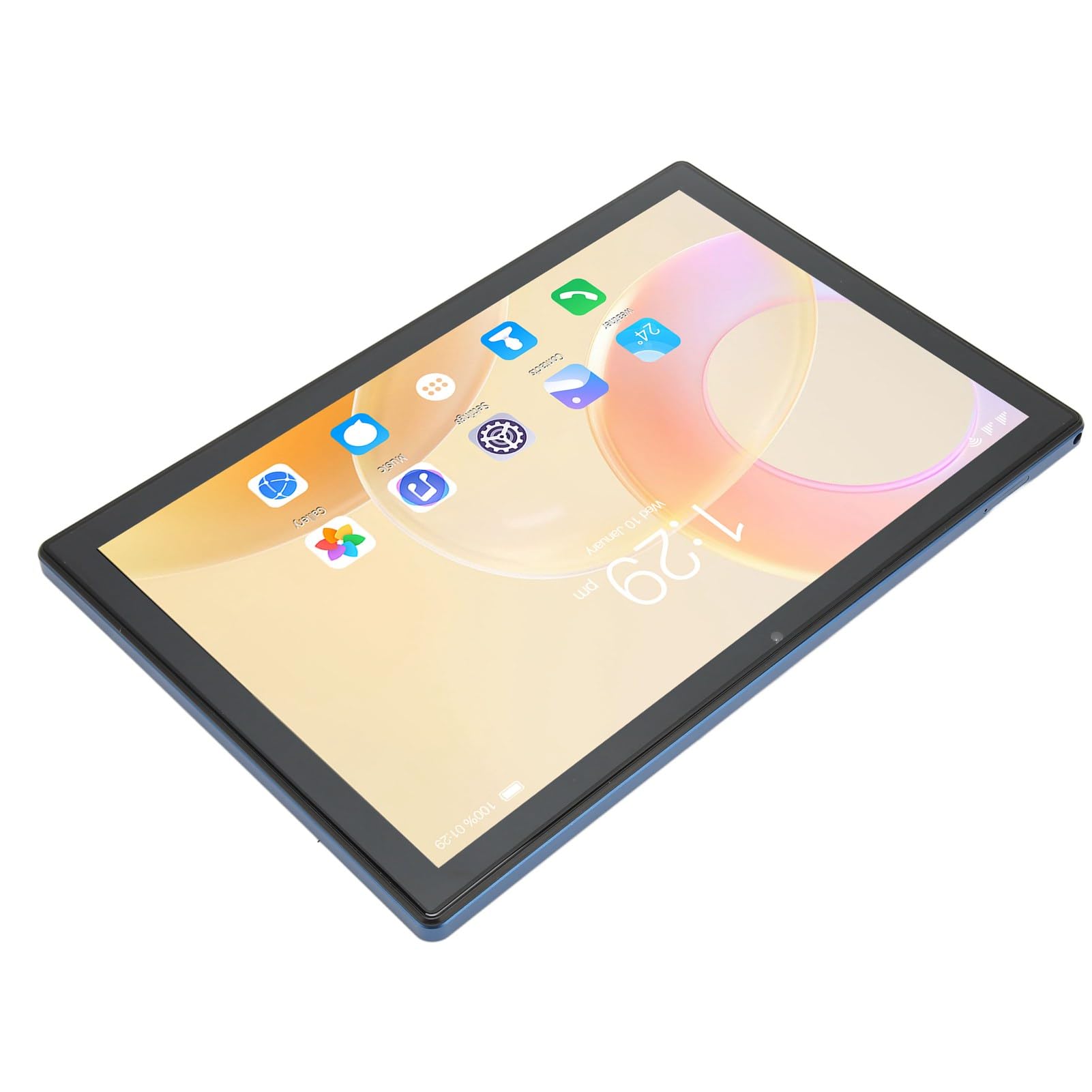 HEEPDD Office Tablet IPS Screen 10 Inch Tablet 2 Card Slots Blue 4G Network Dual Camera (US Plug)