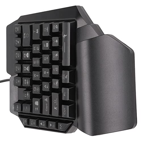 One Handed Mechanical Keyboard, One Handed Gaming Keyboard Durable Anti Slip Ergonomic Design for Mobile Computer
