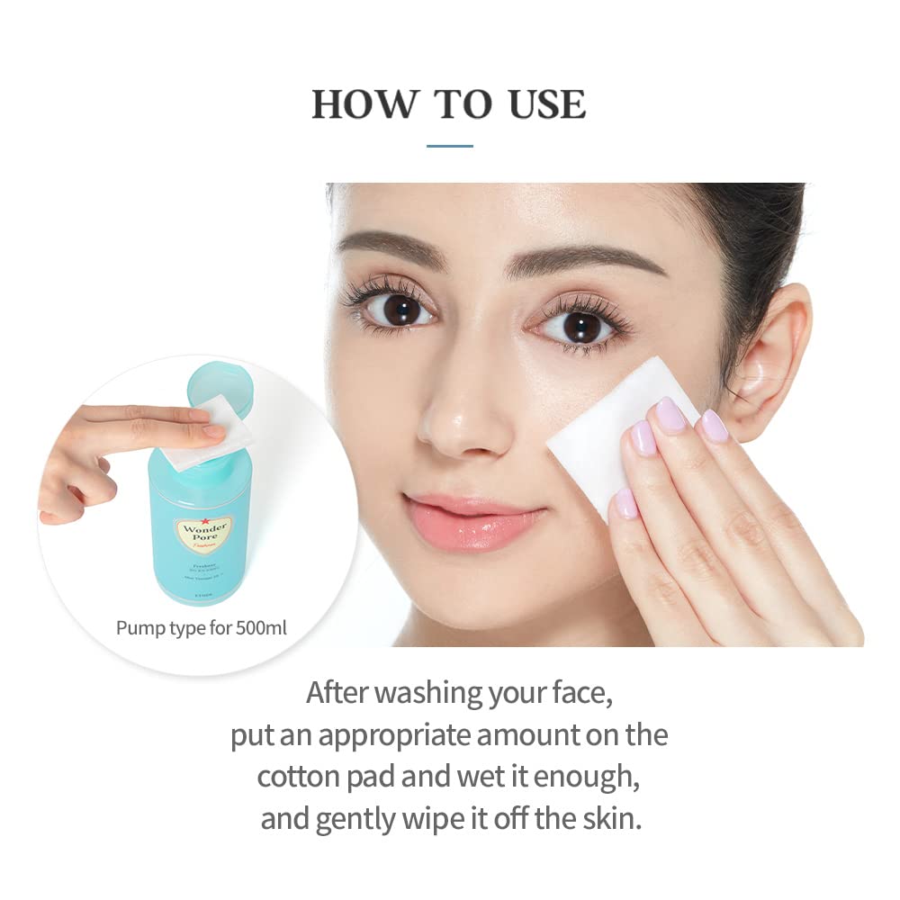 ETUDE Wonder Pore Freshner 250ml (8.5 fl. oz) | Refreshing Pore Care Toner with Upgraded Peppermint Vinegar that Cleanses Ultra Fine Dust