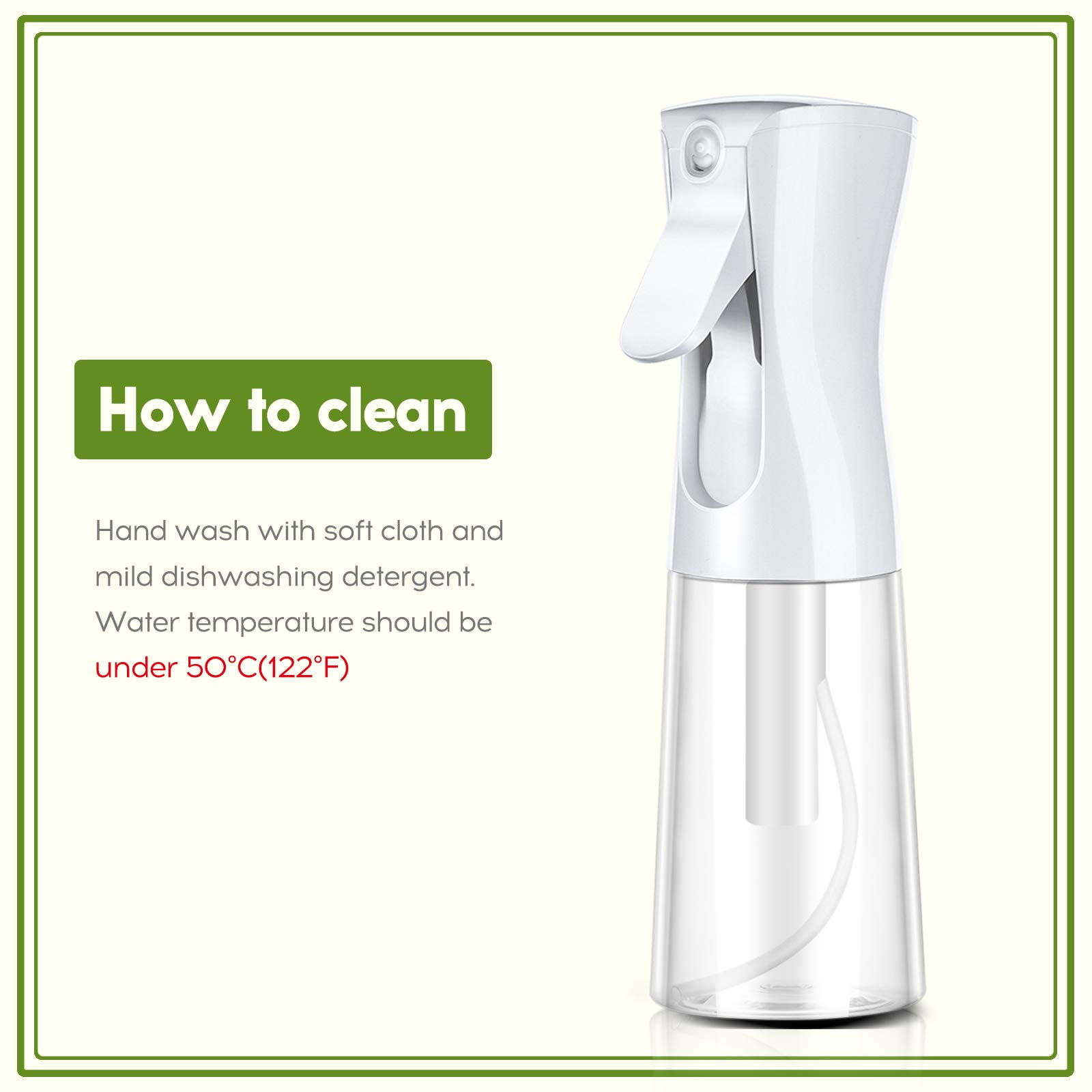 Mistifi Oliver Oil Sprayer for cooking, Spray bottle 6oz, Non-Aerosol Refillable Dispenser Oil Mister FS600 Less is More