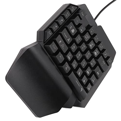 Onehanded Keyboard, wearresistant onehanded Gaming Keyboard for Mobile Computers