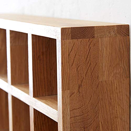 PIBM Stylish Simplicity Shelf Wall Mounted Floating Rack Shelves Oak Simple Household Straight Rod Storage Hangers Coat Rack,4 Hooks, Wood , 56x10x56cm