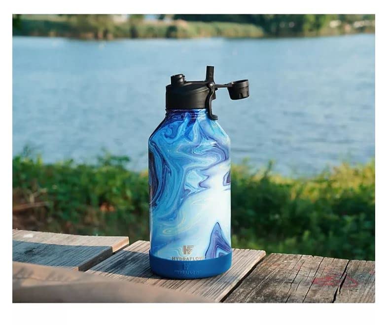 Hydraflow 64-Ounce Double Wall Stainless Steel Growler Bottle with 2-in-1 Lid