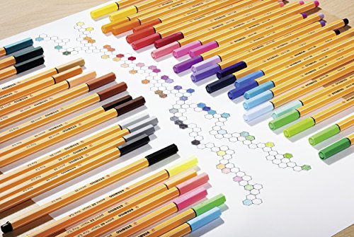 STABILO Fineliner point 88 - Pack of 15 - Assorted Colours