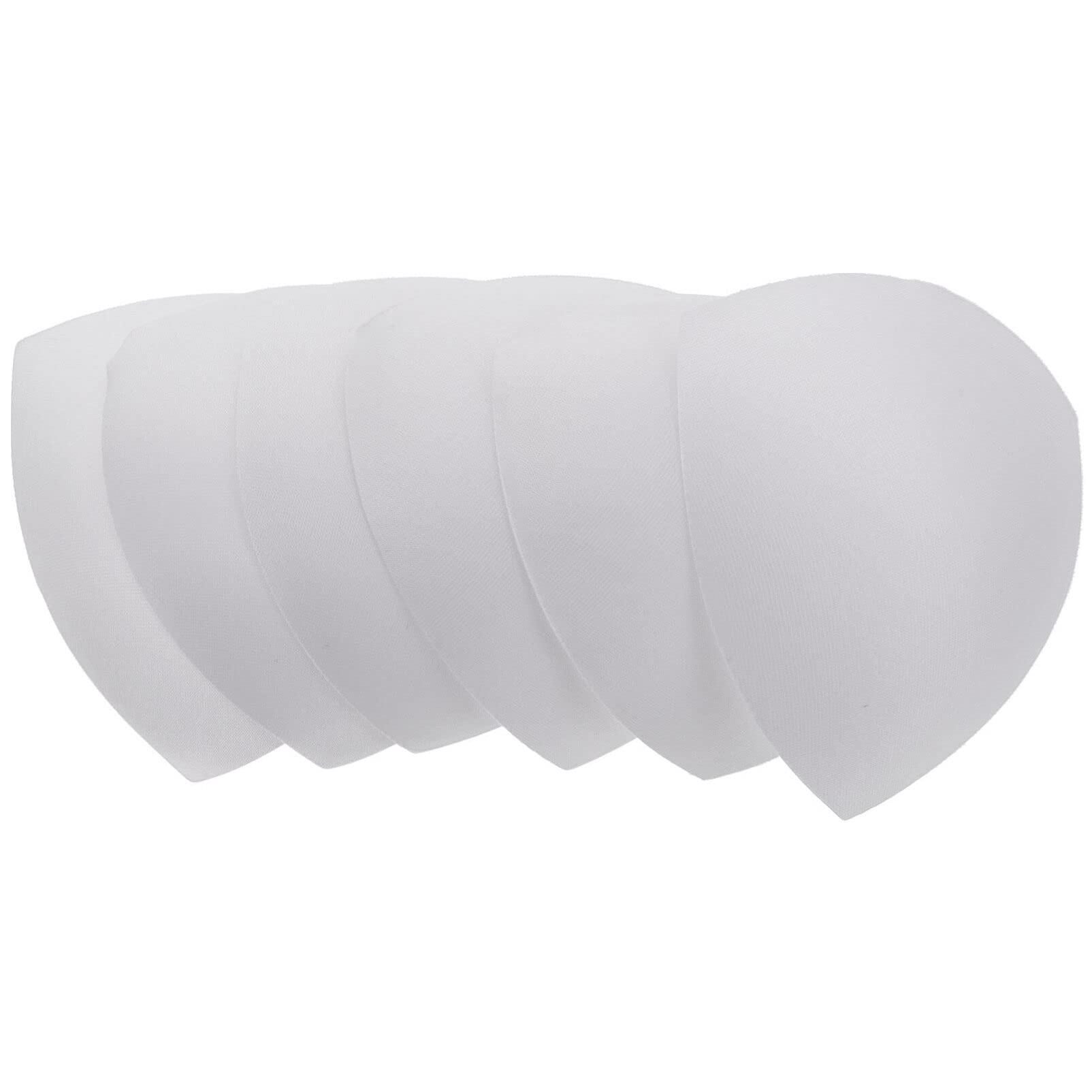 FENICAL 3 Pairs Women Foam Bra Pads Insert Removable Triangle Bra Enhancer Cup for Swimwear Sports Bra Bikini (White)