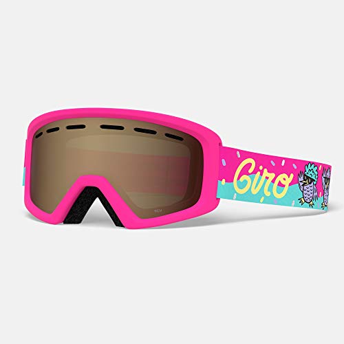 Giro Rev Youth Snow Goggles - Disco Birds Strap with Amber Rose Lens (2021)
