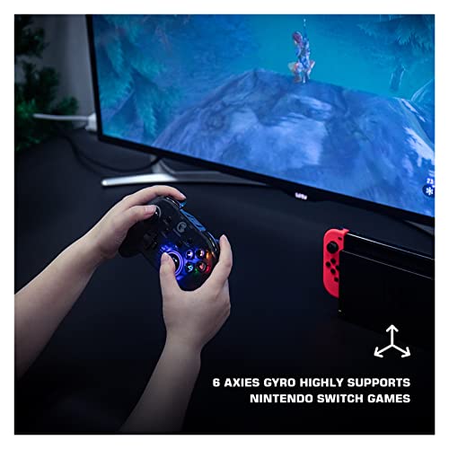 KONSEV Game Controller Game T4 Pro Bluetooth Game Controller 2.4G Wireless Gamepad Compatible with Nintendo Switch Apple Arcade MFi Games Compatible with Android Phone Game Accessories