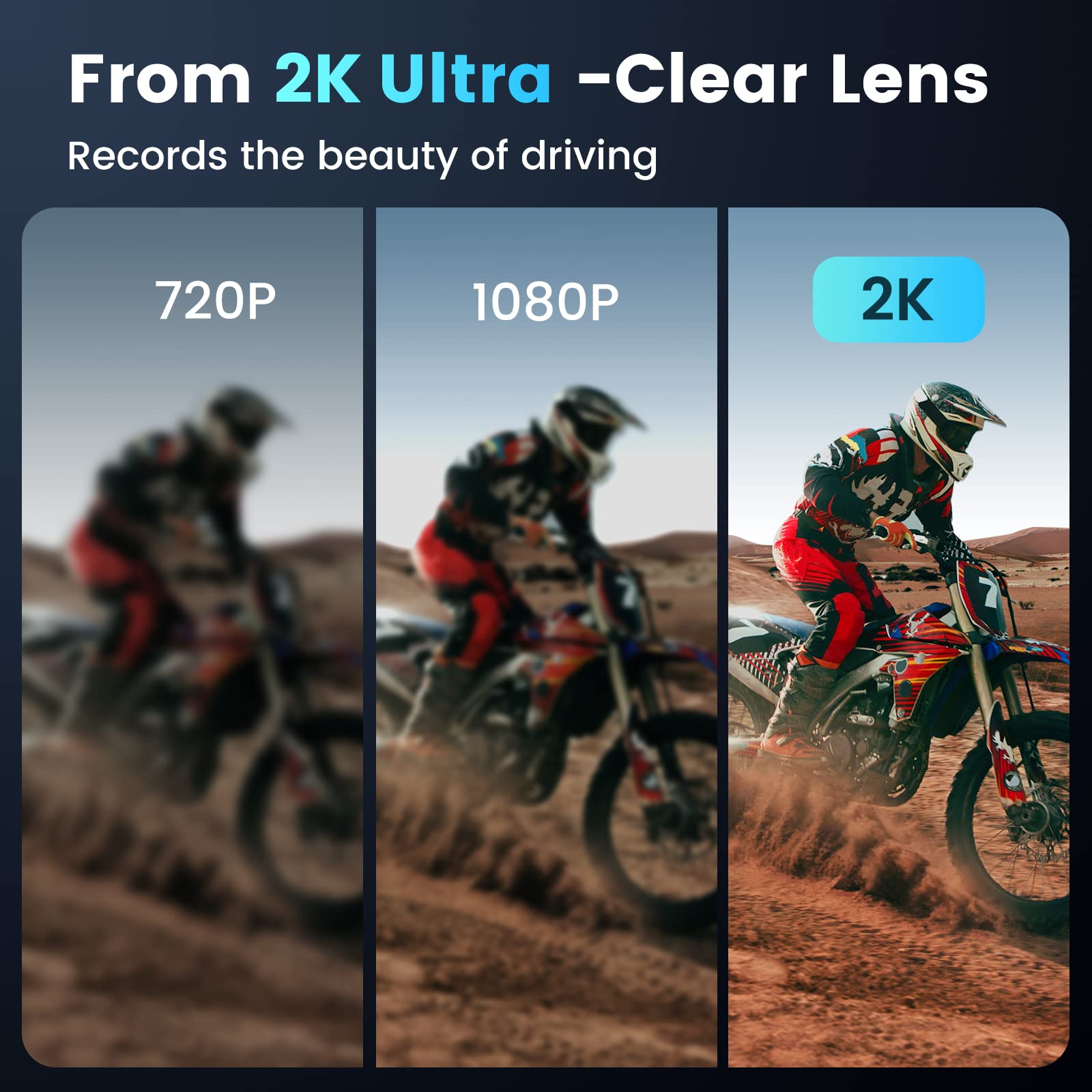 FreedConn Motorcycle Bluetooth Headset with【2K】 Camera [360°Shooting][Upgraded Night Vision][Hi-Res Audio], 2-8 Riders 1500M Motorcycle Communication Systems-128G TF Card, 2000mAh/Music Share/IP65