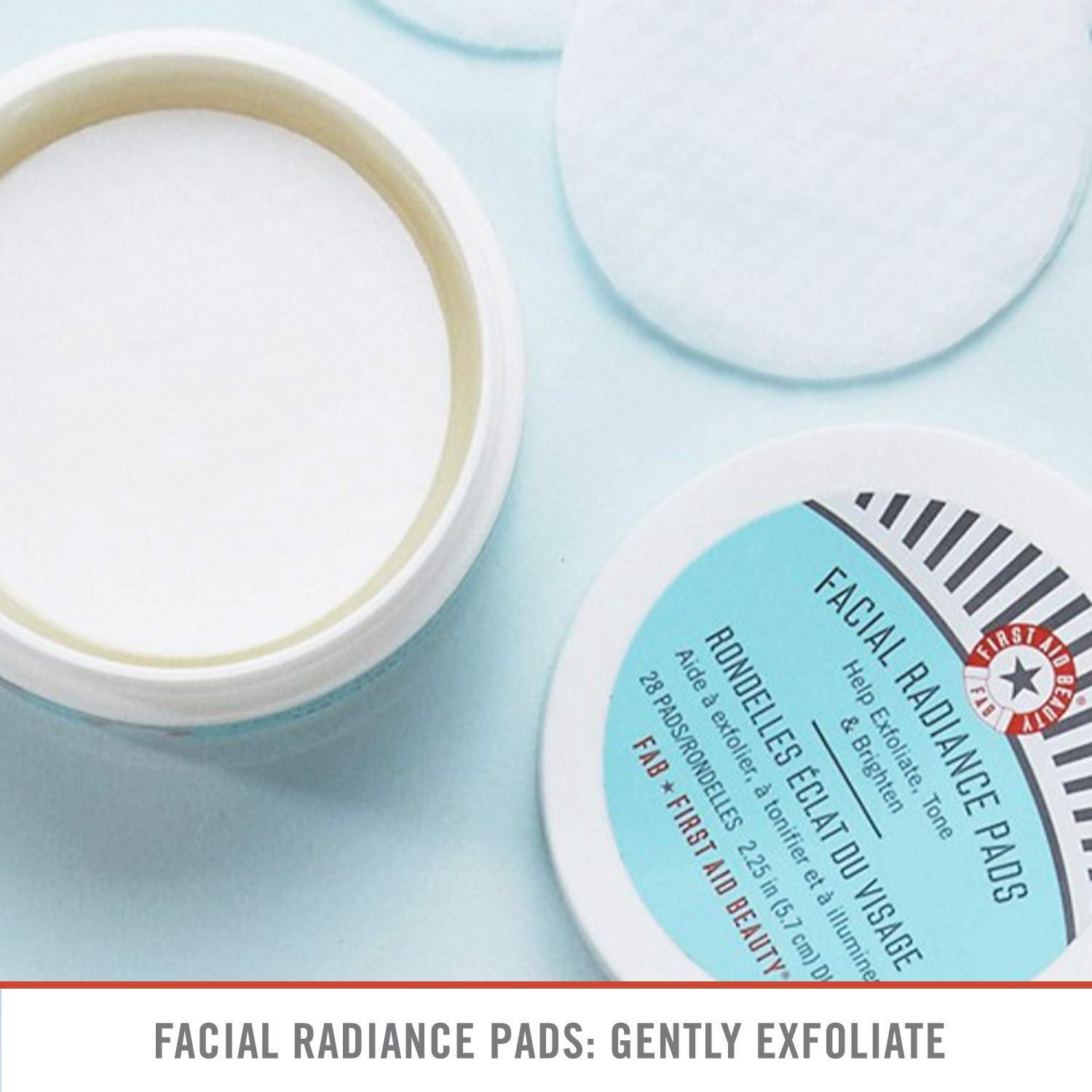 First Aid Beauty FAB Faves to Go Kit: Travel Size Face Cleanser, Exfoliator Pads and Moisturizer