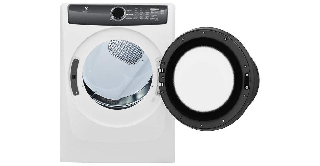 Electrolux EFME517STT 27" Energy Star Front Load Electric Dryer with 8 cu. ft. Capacity 8 Dry Cycles Steam Perfect Wrinkle Release Option and Reversible Door: Titanium