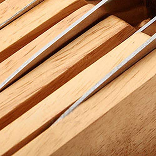 JHHDP Kitchen Knife Fruit Knife Knife Storage Rack Wooden Flat Knife Holder Wood Home Separate Artifact Home Kitchen