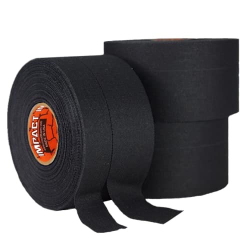 IMPACT Athletic Tapes – Black Athletic Tape - Black Athletic Split Tape 1.5" x 15 Yards (3 Pack) 50/50 Polyester & Cotton for Durability - 100% All Natural Adhesive – Hypoallergenic - Trainers Tape