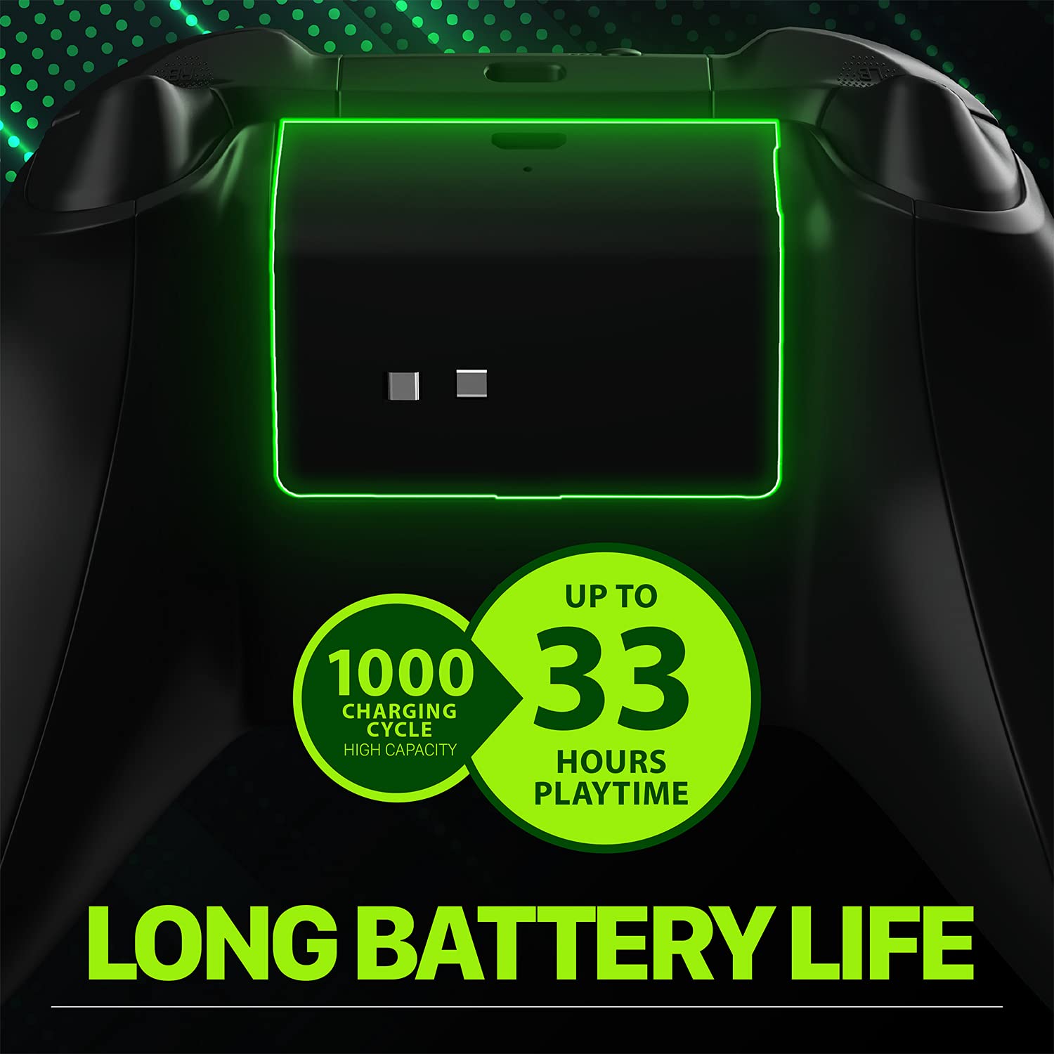Fosmon Rechargeable Battery Pack Compatible with Xbox Series X/S Controllers (Not for Xbox One / 360) Controller (2 Pack), Works with Fosmon Charging Dock C-10765/C-10769/C-10773/C-10774 - White