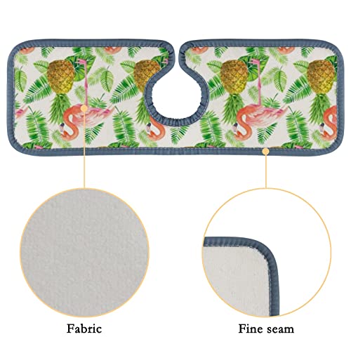 Kitchen Faucet Absorbent Mat 3 Pieces Watercolor Flamingo Pineapple Faucet Sink Splash Guard Bathroom Counter and RV,Faucet Counter Sink Water Stains Preventer