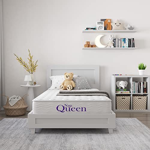 NapQueen 6 Inch Innerspring Twin-XL Size Medium Firm Support Relief Mattress, Bed in a Box