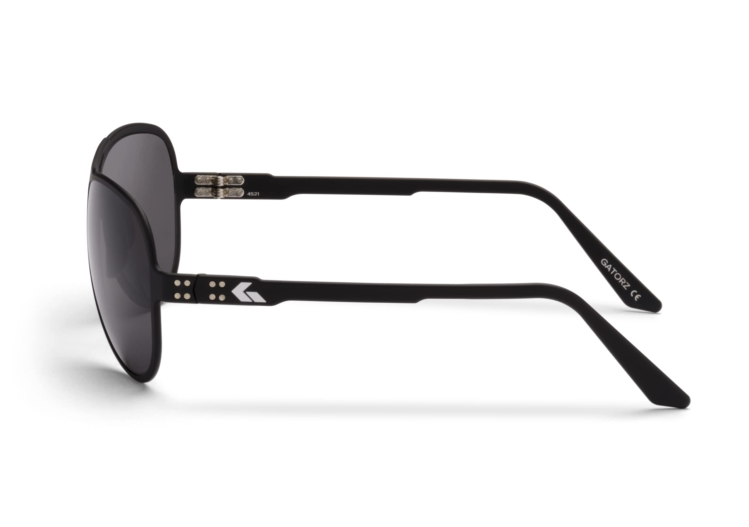 Gatorz Eyewear Skyhook Sunglasses - Black Aluminum Frame Smoked Lens