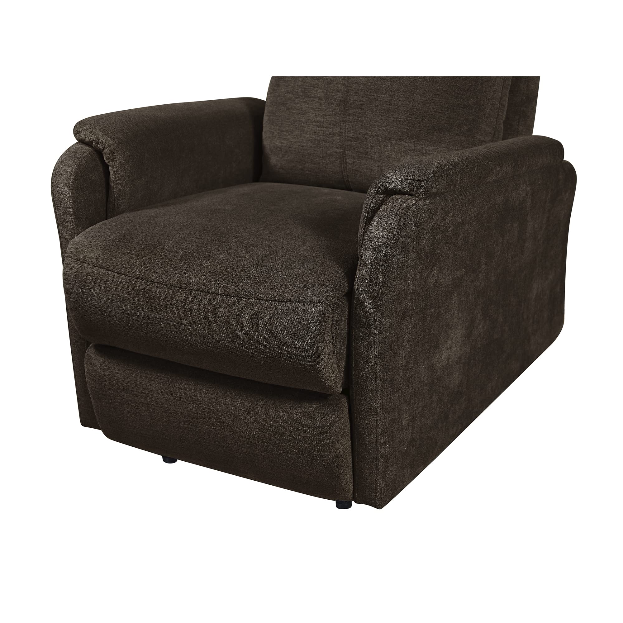 FIQHOME Electric Power, Fabric Single Sofa Recliner Function,Ergonomic Lounge Chair, Home Theater Seating with USB Charge Port for Small Room,Dark Brown