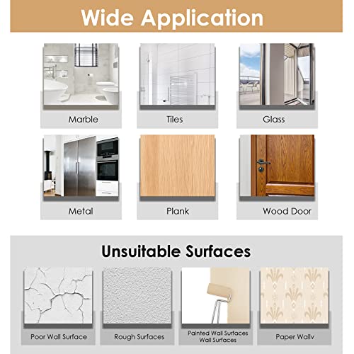 MUSICATE Large Adhesive Hooks, Transparent Self Adhesive Wall Hooks Heavy Duty 22 LB Waterproof Sticky Hooks Reusable Seamless Hooks Utility Hooks for Bathroom Kitchen Ceiling Office 10 Packs