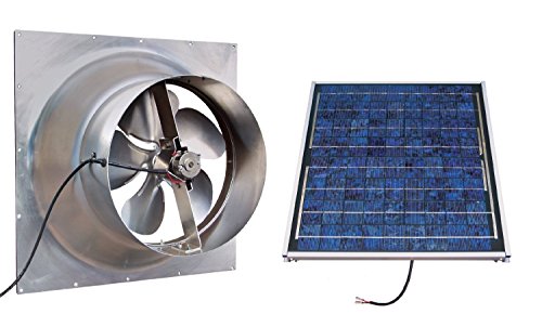 Natural Light Gable Mounted Solar Attic Fan - 32 Watts - 2200 sq. ft.