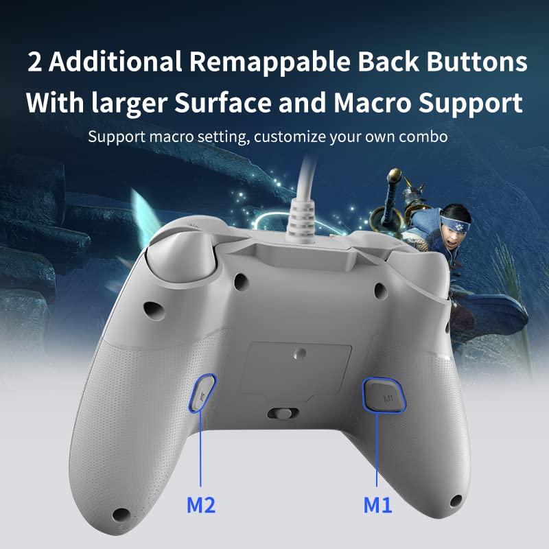 FLYDIGI Direwolf Wired Gaming Controller, Hall Lineness Trigger, Hybrid 8 Directions D-Pad, Motion Sensing Function, Multi-Platform Controller for Windows PC, Nintendo Switch, Steam, Xcloud Ect