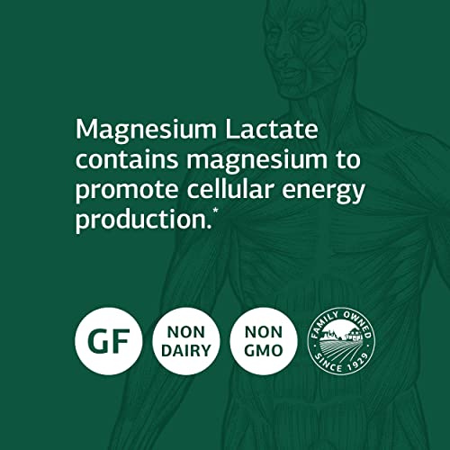 Standard Process Magnesium Lactate - Whole Food Energy, Bone, and Muscle with Magnesium Lactate - Gluten Free - 90 Capsules