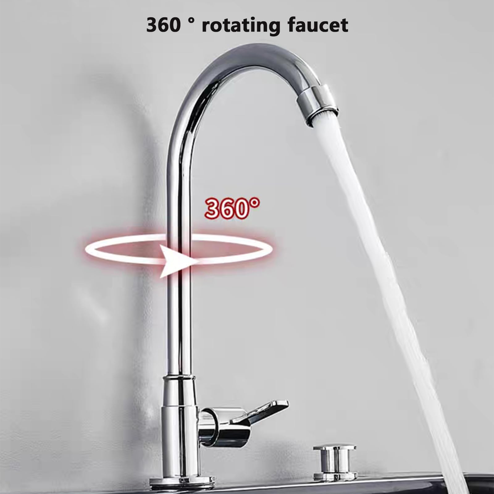 Freestanding Plastic Sink,Commercial Restaurant Kitchen Sink,Single Basin Kitchen Sink,with Faucet and Drainboard(40X40X76.5cm/15.7X15.7X30.1inch,black)