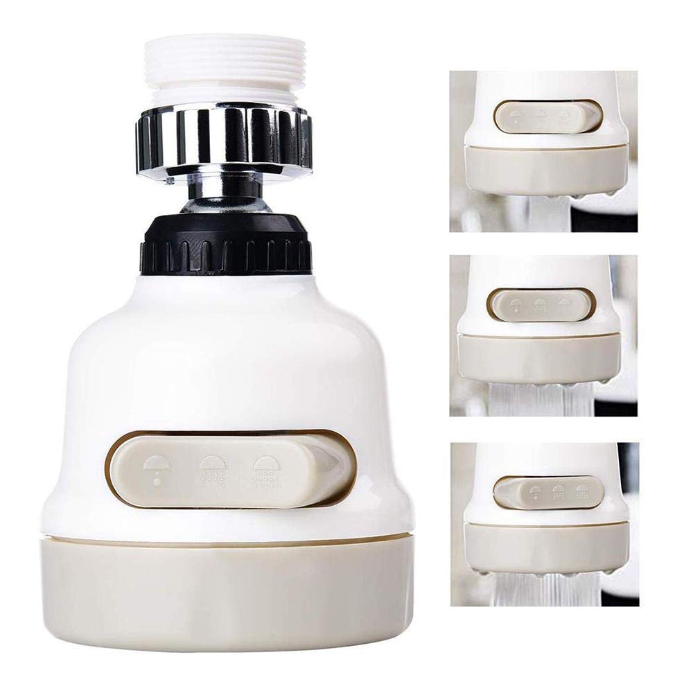 Kitchen Water Faucet Filter, 3 Modes Position Adjustable Sink Faucet Sprayer Head,High Water Flow Tap Water Head for Home Kitchen Bathroom,Booster Shower Water Saver