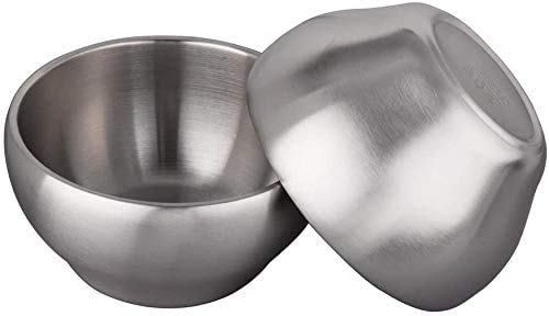 IMEEA Ice Cream Bowl Insulated Bowl 28oz Double Wall Soup Bowl SUS304 Stainless Steel Cereal Bowl, Set of 2