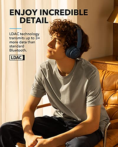 Soundcore by Anker Life Q35 Multi Mode Active Noise Cancelling Headphones, Bluetooth Headphones with LDAC for Hi Res Wireless Audio, 40H Playtime, Comfortable Fit, Clear Calls, for Home, Work(Renewed)