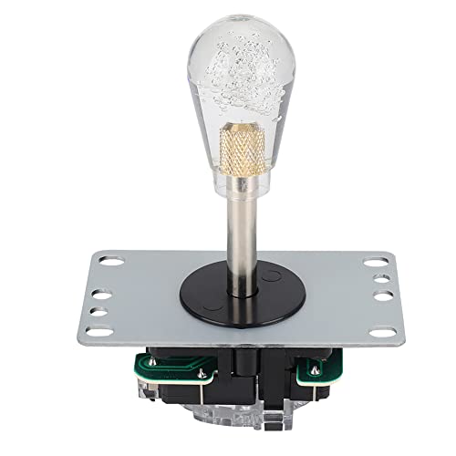 KOSDFOGE 822B Single DIY Arcade Joystick Accessory Kit for Arcade/Fighting Home Game USB Set in American-Style(Transparent color)