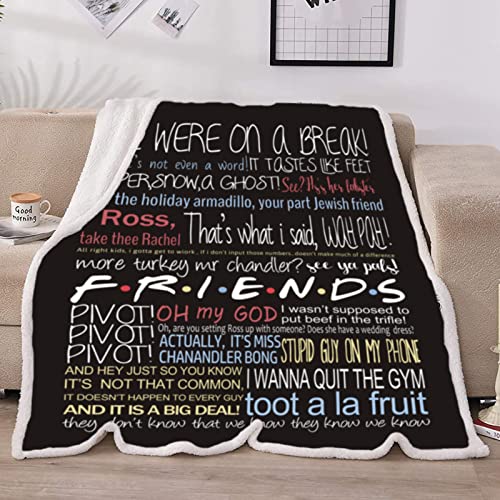 LOVINSUNSHINE Friends Tv Show Blanket - Super Soft Fleece Sherpa Throw Blanket Friends Tv Show Gifts for Women Birthday Friends Tv Show Merchandise (60x50,Th)