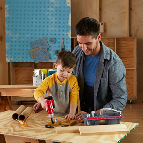 Fisher-Price Preschool Toy Drillinâ Action Tool Set with Sounds, 10 Pieces for Construction Pretend Play for Kids Ages 3+ Years