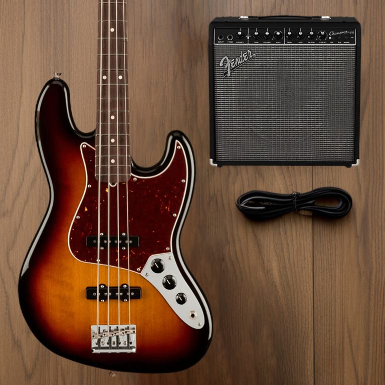 Fender American Professional II Jazz Bass, 3-Color Sunburst, Rosewood Fingerboard