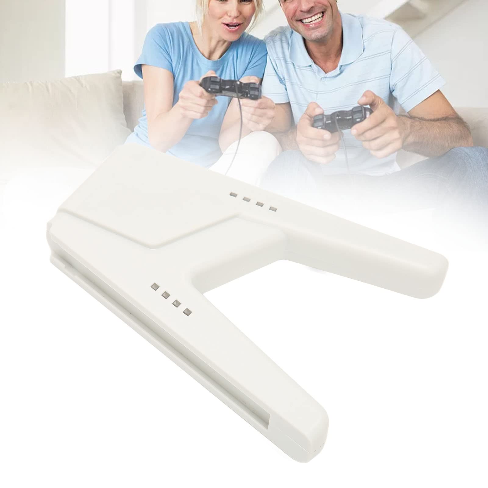 KOSDFOGE for Joy Con Grip Bracket, Portable Gaming Comfort Grip Handle Bracket for Joy Con Accessories,V-Shaped Charger Holder for Joy Con (White)