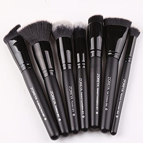 Makeup Brush Foundation Brush Face Brush Concealer Black Makeup Brushes Set Eye Face Cosmetic Foundation Powder Blush Eyeshadow Kabuki Blending Make up Brush Beauty Tool (Color : Black15pcs, Size :