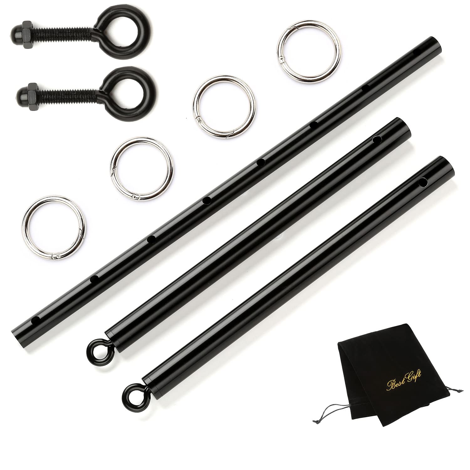 EXREIZST Adjustable Red Spreader Bar Expandable Sports Exercise Training Set