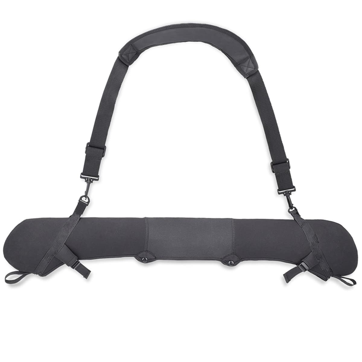 GPP Neoprene Compound Bow Sling, Silent Hunting or Fast Movement Removable & Adjustable Shoulder Strap, Black