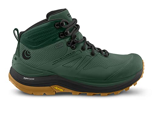 Topo Athletic Men's Trailventure 2 WP Comfortable Waterproof 6MM Drop Trail Running Boots, Athletic Shoes for Trail Running, Dark Green/Clay, Size 10.5