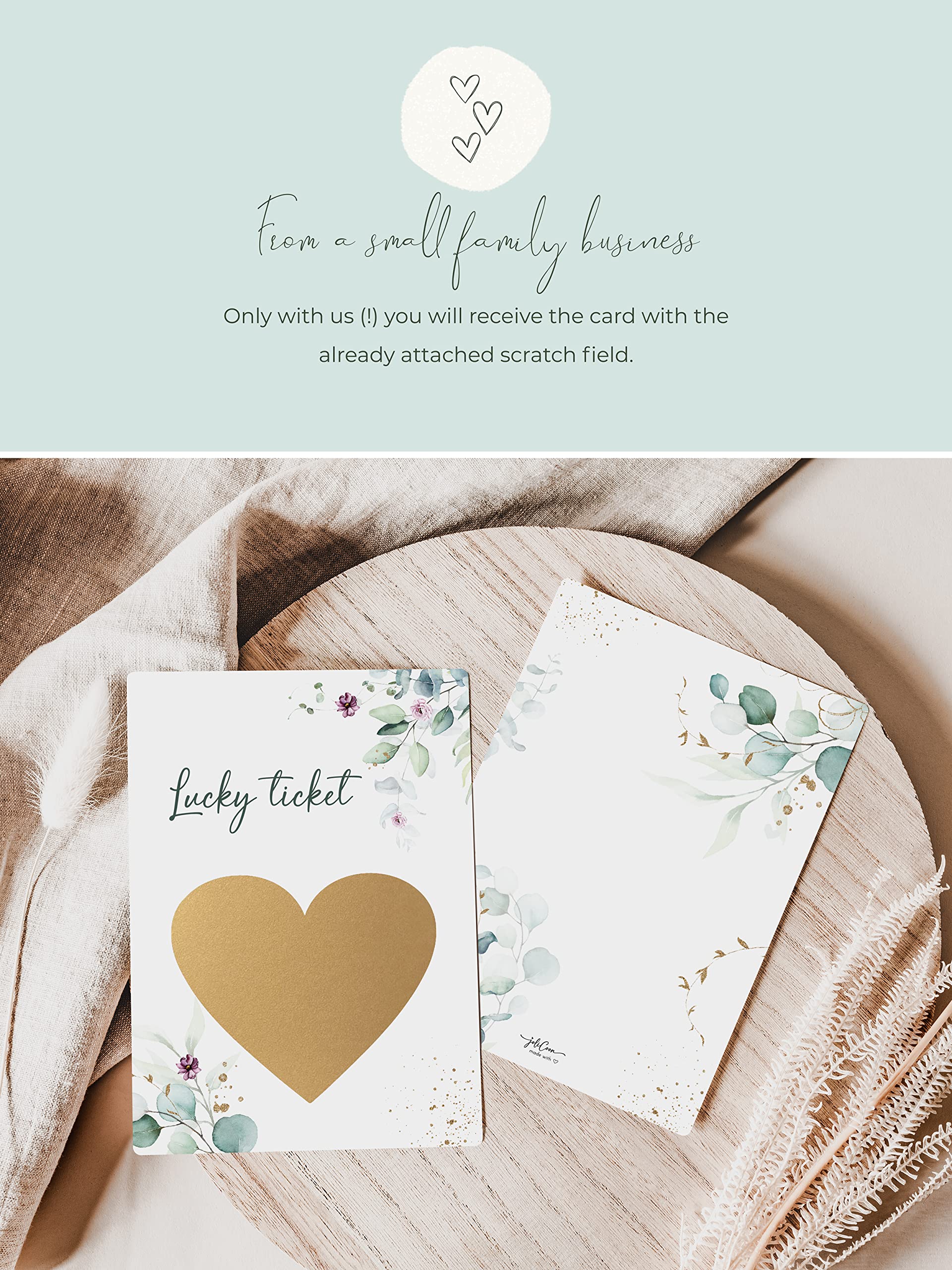 Joli Coon Pregnancy announcement scratch card - You are going to be an aunt - Baby announcement with envelope - Eucalyptus