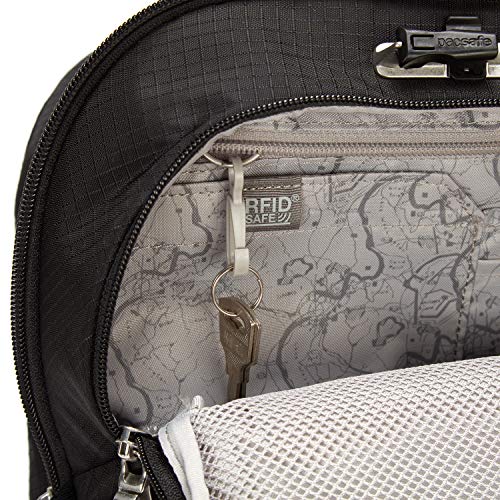 Pacsafe Vibe 20L Security & Anti-Theft Daypack - Slash Proof & Lockable, Black